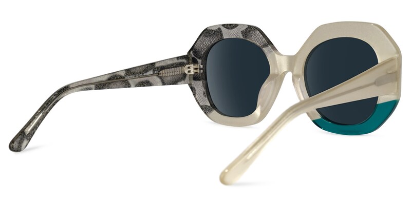 Kinkle Geometric Snake-Skin Sunglasses | Zeelool Glasses
