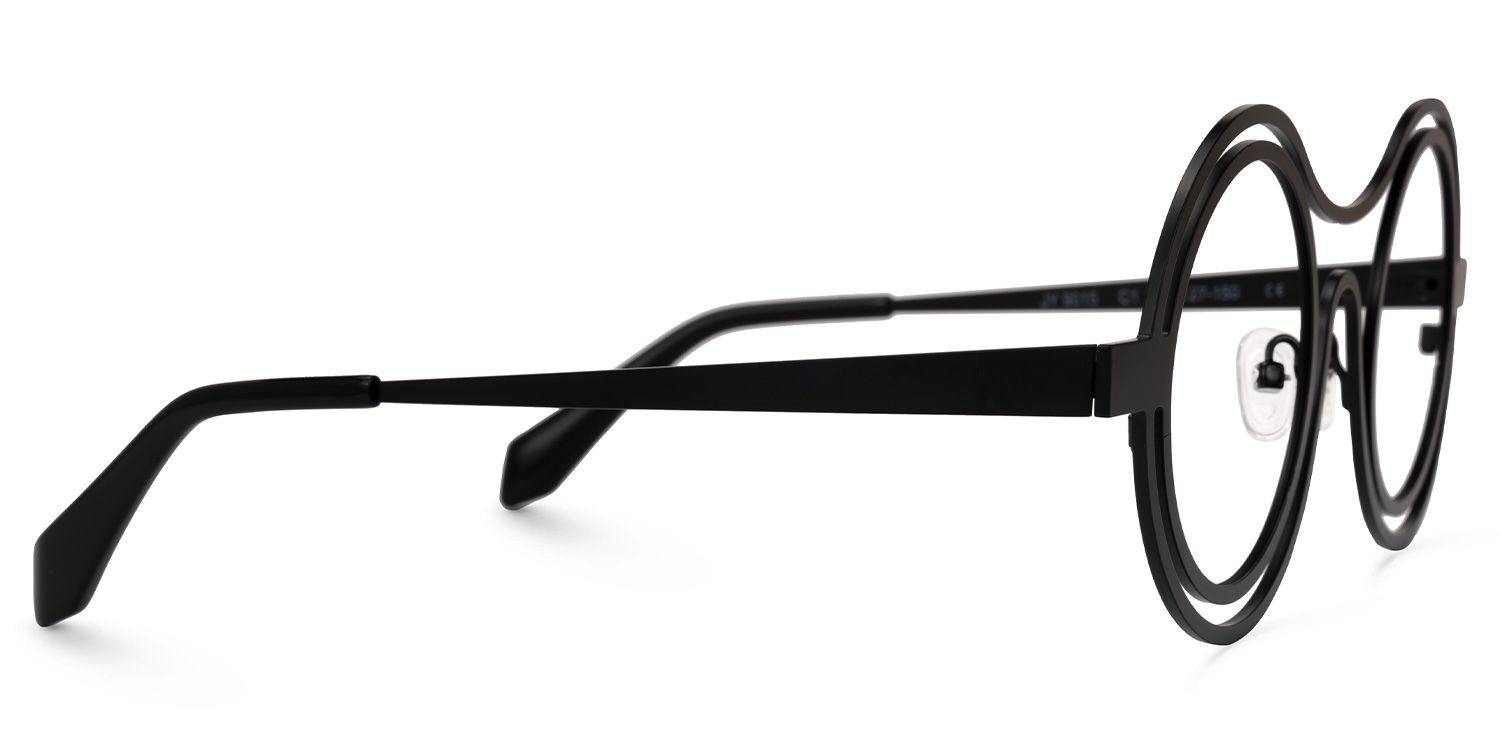 Paschal Round Black Glasses | Zeelool Glasses