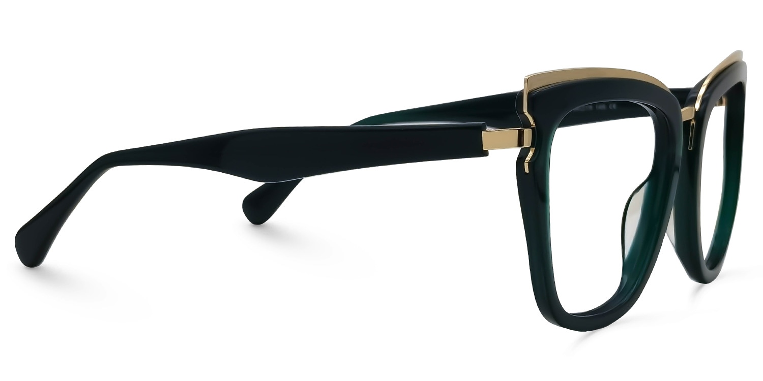 Vitez Square Dark-Green Glasses | Zeelool Glasses