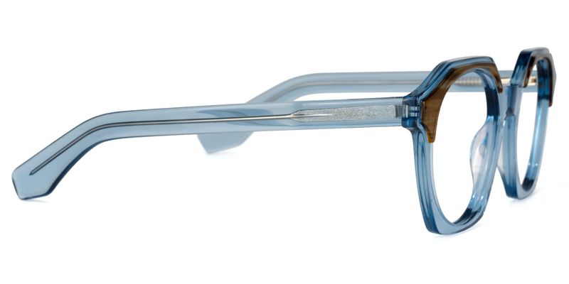 Occeus Geometric Light-Blue Glasses | Zeelool Glasses