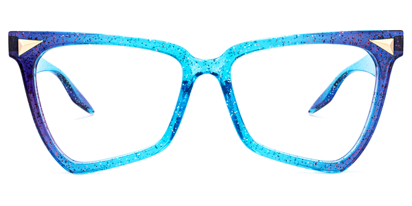 Elsa Geometrical Blue Eyeglasses | Zeelool Glasses