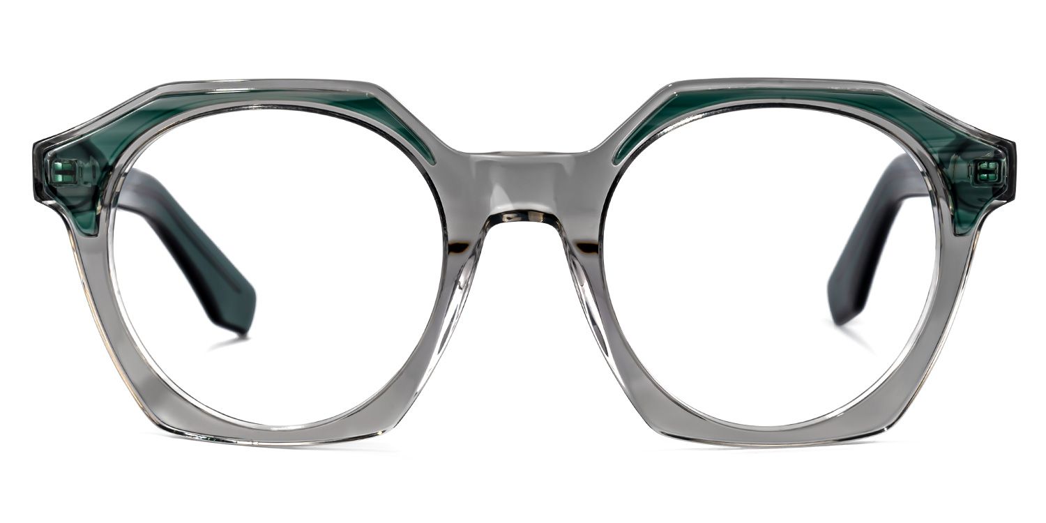 Occeus Geometric Gray Glasses | Zeelool Glasses