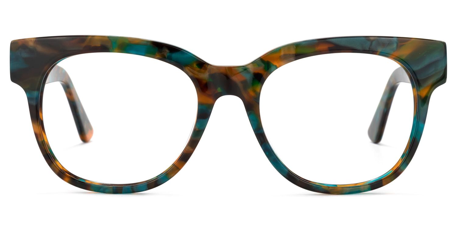 Fairfax Square Green-Floral Glasses | Zeelool Glasses