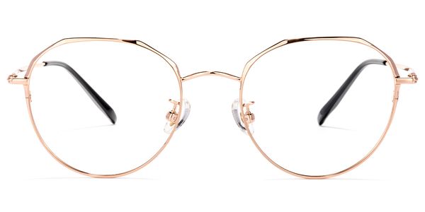 Elfreda Round Rose-Gold Glasses | Zeelool Glasses