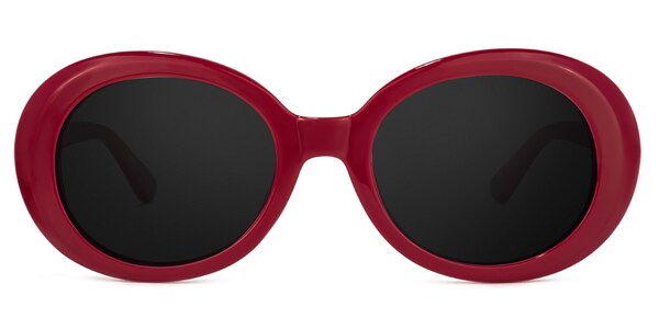 Elinor Oval Red Sunglasses | Zeelool Glasses