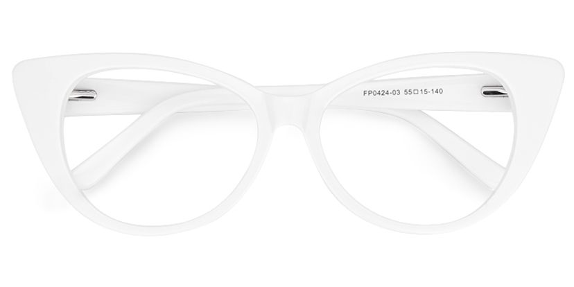 white cat eye lenses