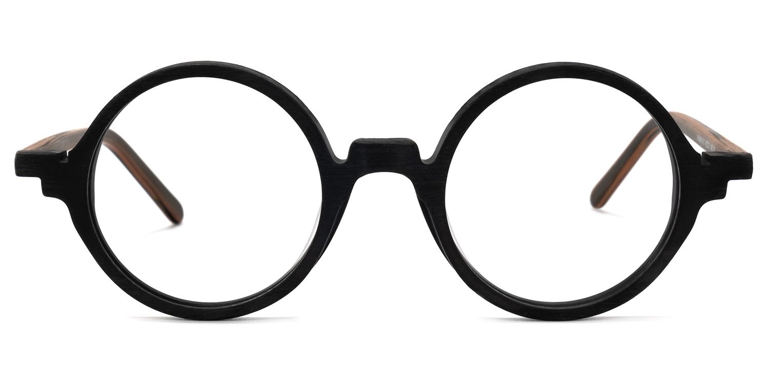 Otto Round Black Glasses Eyeglasses and Acetate Frames