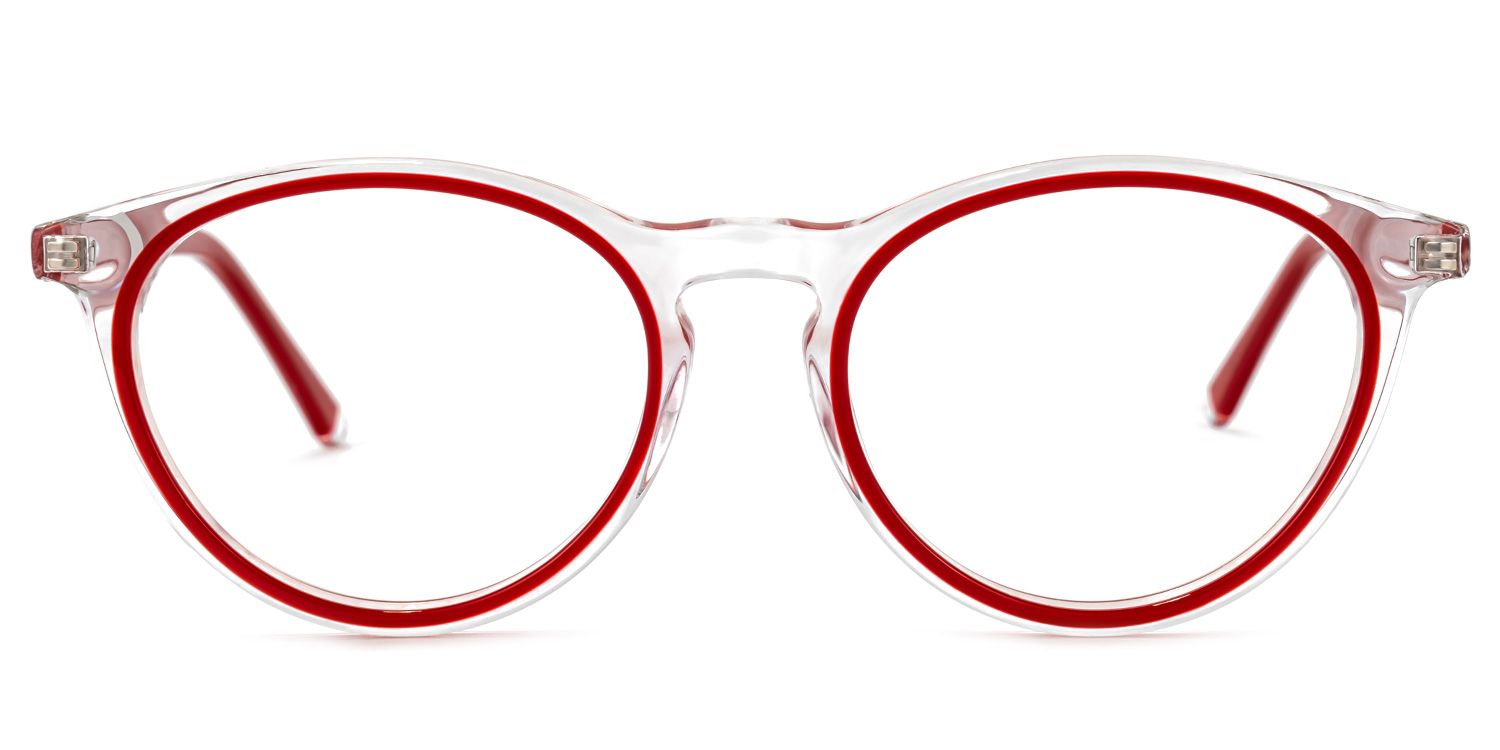 Snacky Round Red Glasses | Zeelool Glasses