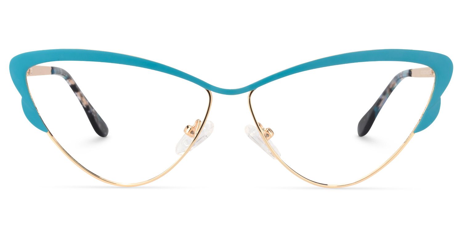 Cat Eye Peacock Blue Glasses | Zeelool Glasses
