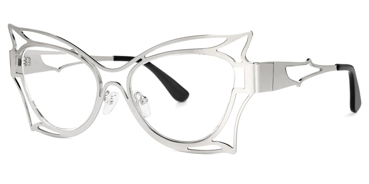 Ardella Geometric Silver Glasses | Zeelool Glasses