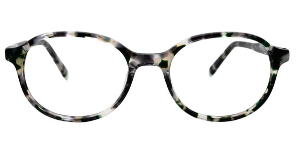 Adamson Oval Black Crystal Glasses | Zeelool Glasses
