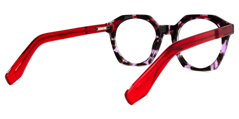 Occeus Geometric Purple-Tortoise Glasses | Zeelool Glasses