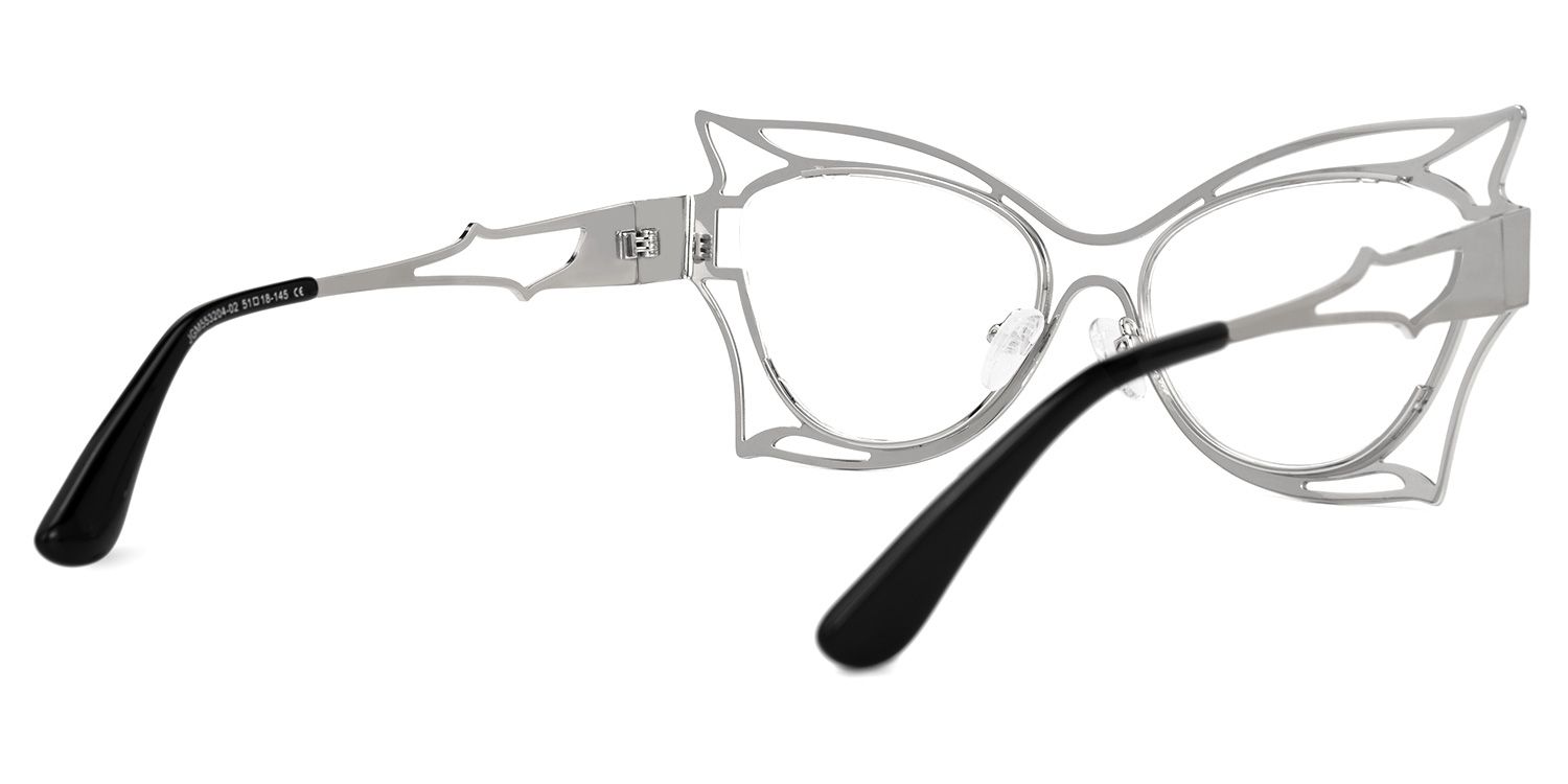 Ardella Geometric Silver Glasses | Zeelool Glasses