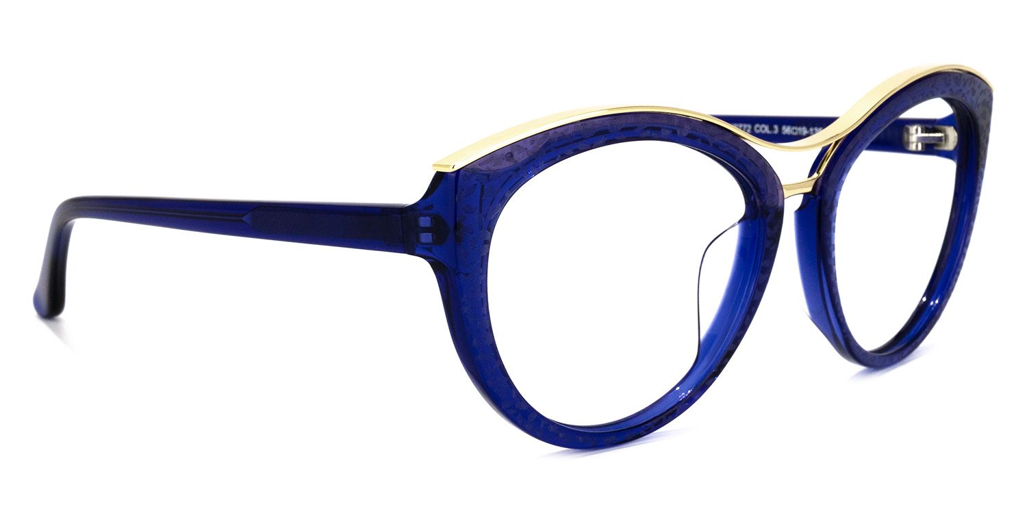 Cateye Blue Glasses