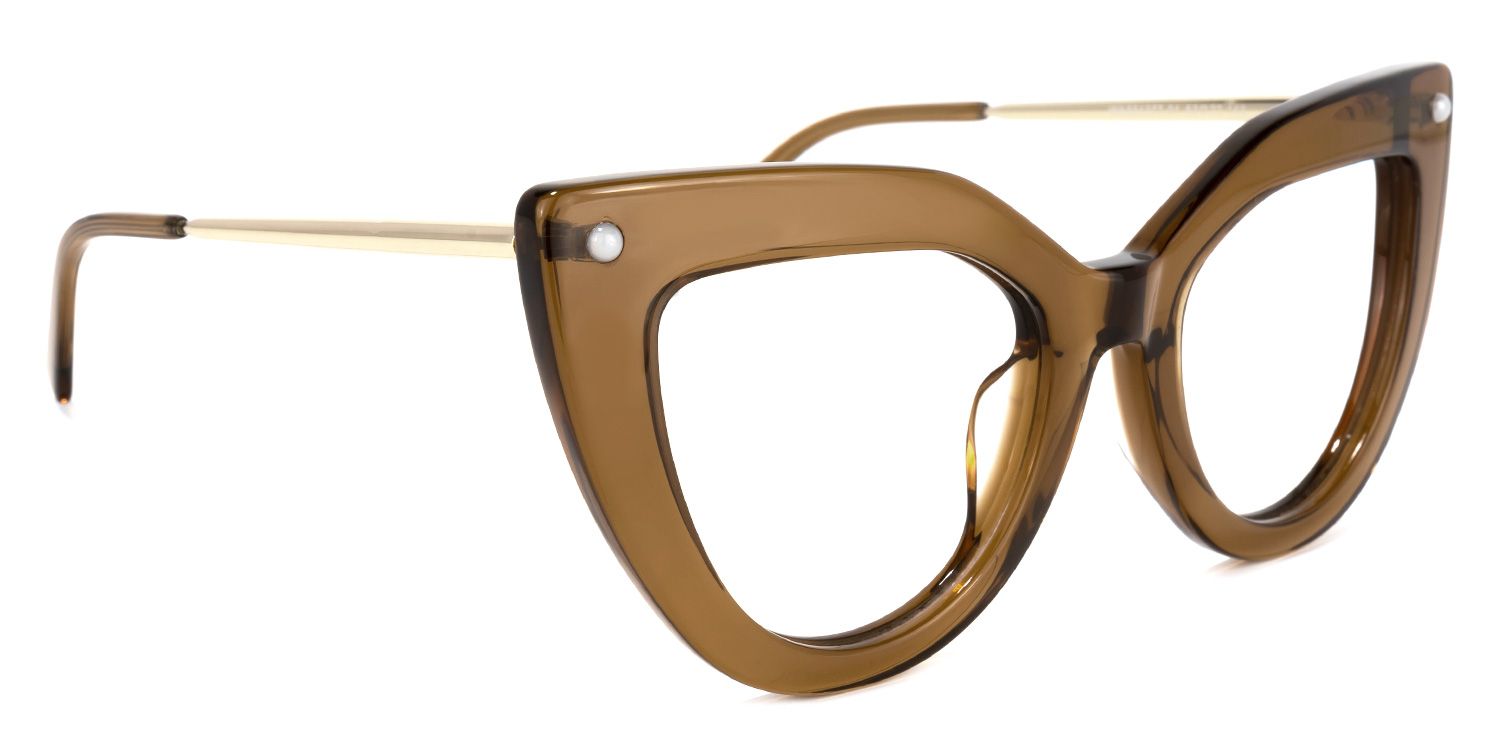 Garbo Cateye Brown Glasses | Zeelool Glasses