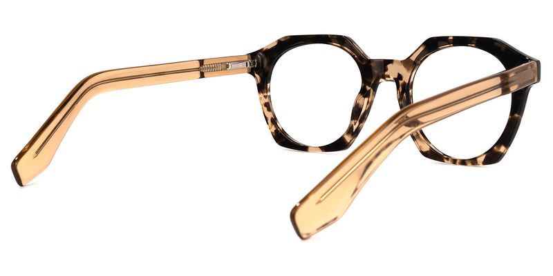 Occeus Geometric Light-Tortoise Glasses | Zeelool Glasses