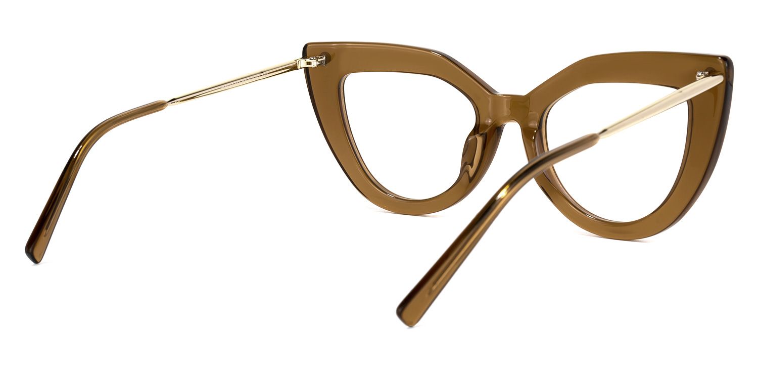 Garbo Cateye Brown Glasses | Zeelool Glasses