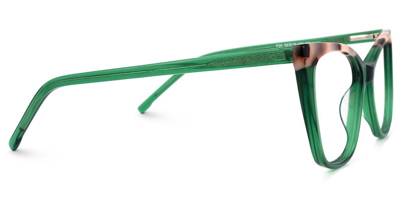 Florine Cateye Green Glasses | Zeelool Glasses