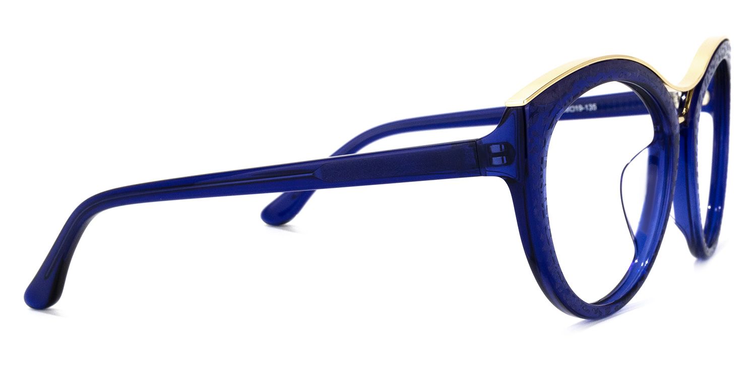 Cateye Blue Glasses