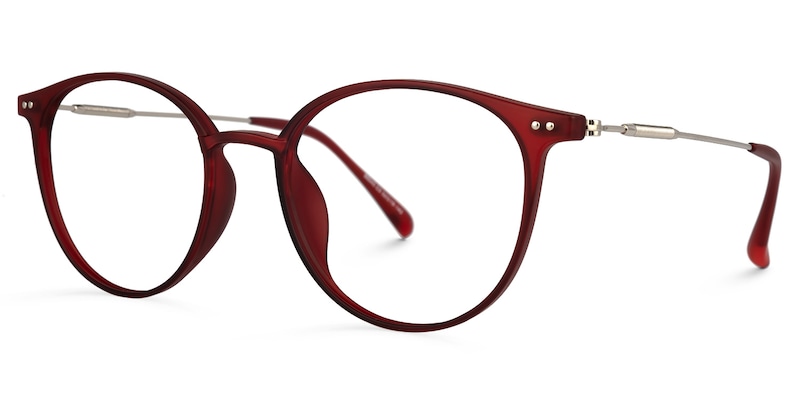 Judsy Round Red Glasses Zeelool Glasses