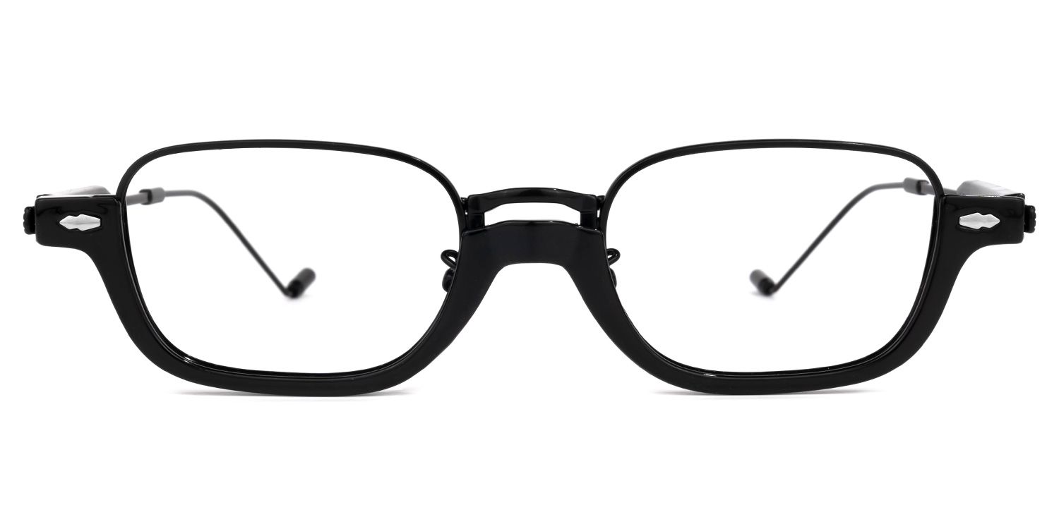 Coloow Rectangle Black-Silver Glasses | Zeelool Glasses