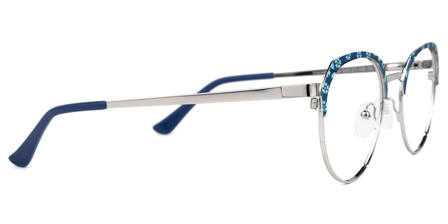 Deneal Oval Blue Glasses | Zeelool Glasses