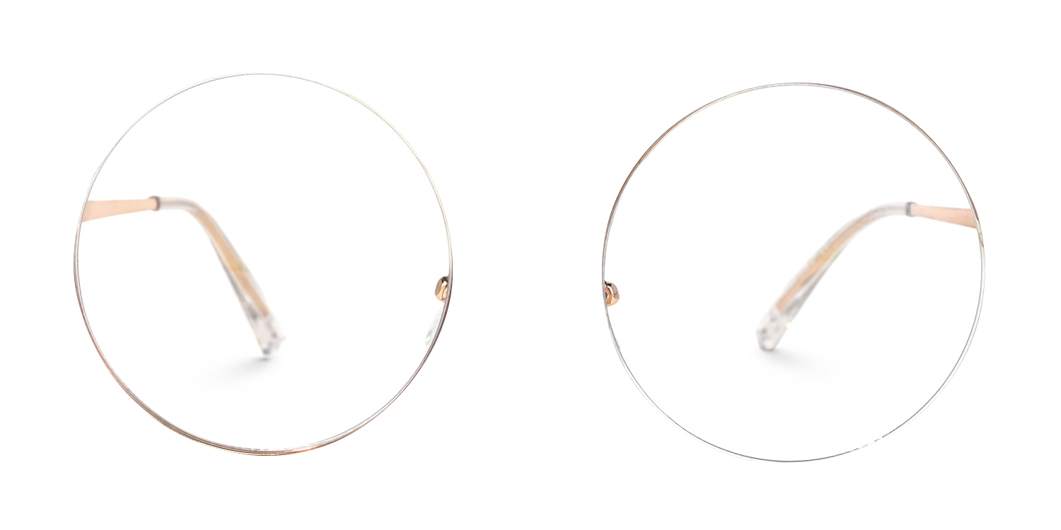 Round Flozif Gold Glasses deals -Zeelool Glasses