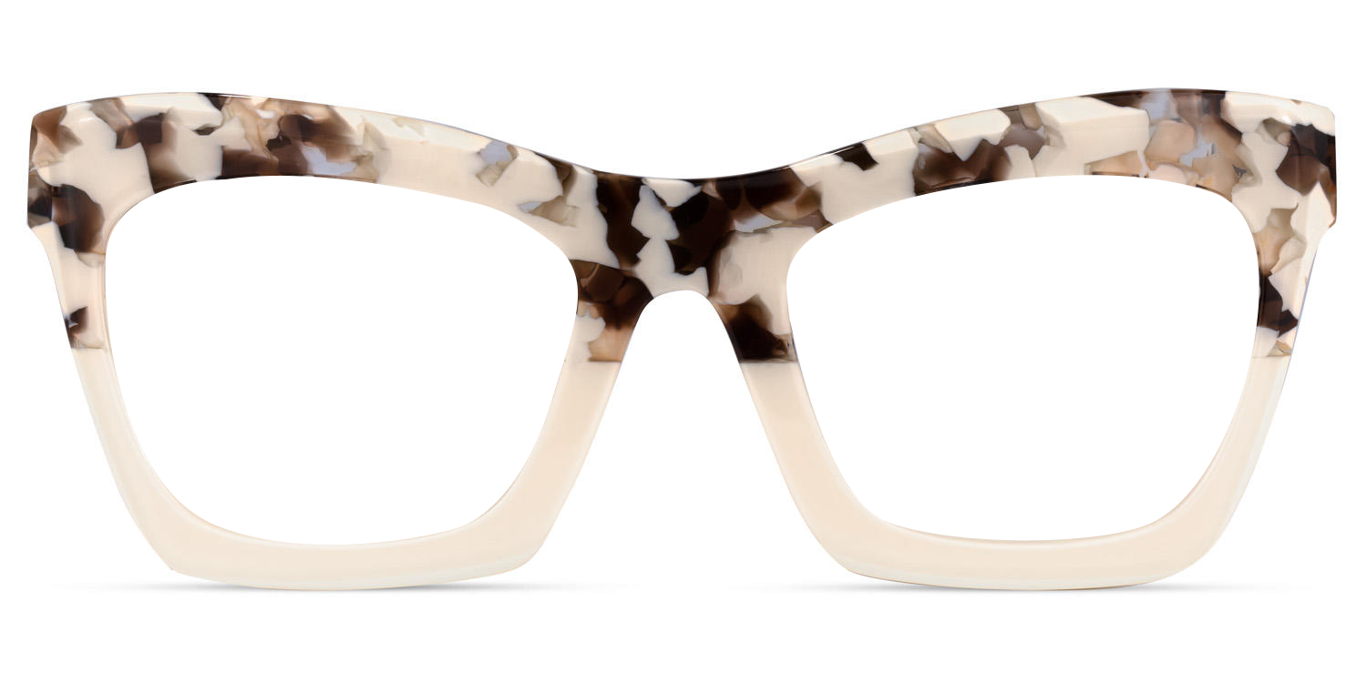 Benitez Square Two-Tone Frame Glasses | Zeelool Optical